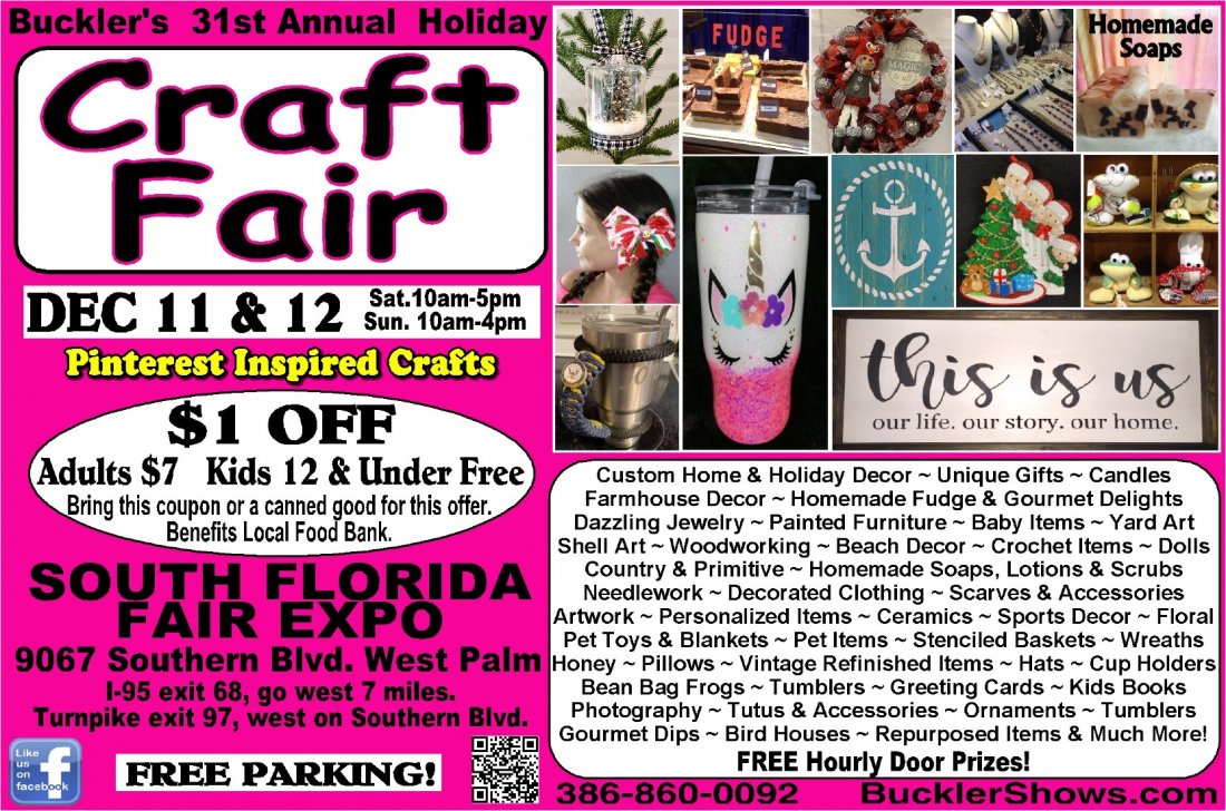 Buckler Shows 31st Annual Craft Fair at South Florida Fair, Southern ...