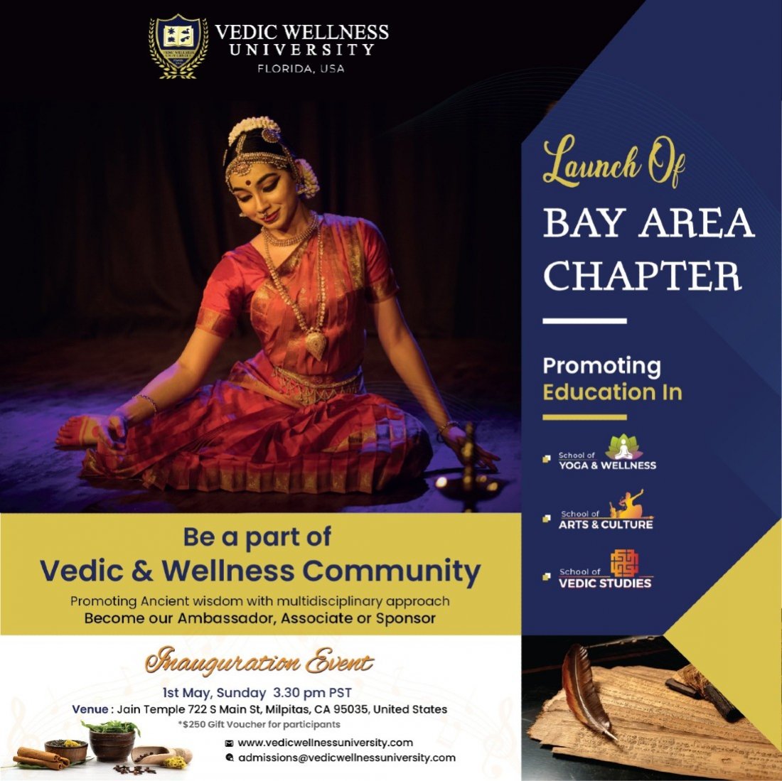 Launch of Vedic Wellness University (VWUs) BAY AREA Chapter with ...