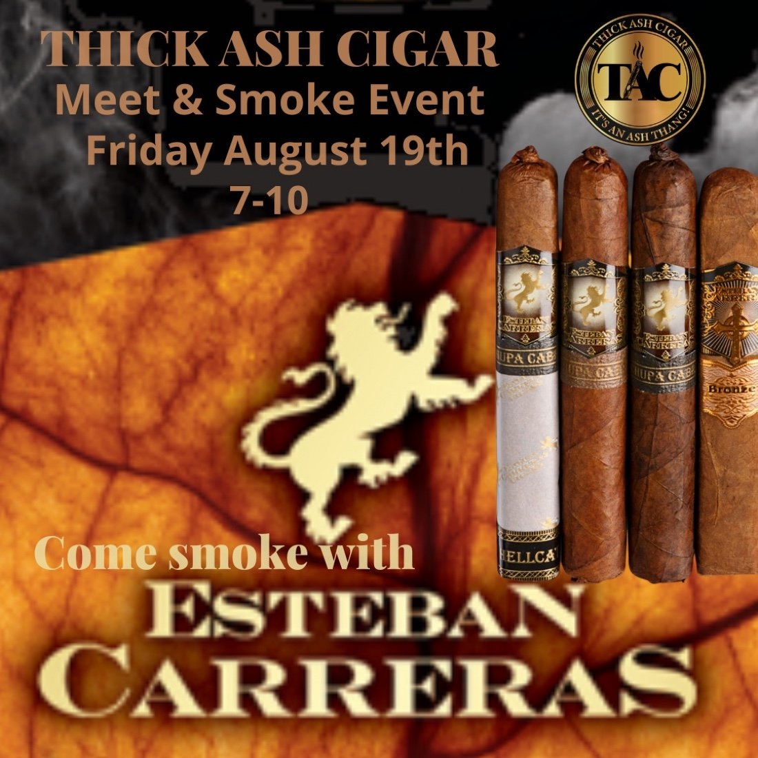 Thick Ash Cigar Meet & Smoke w/ Esteban Carreras Cigars Tickets | Thick ...
