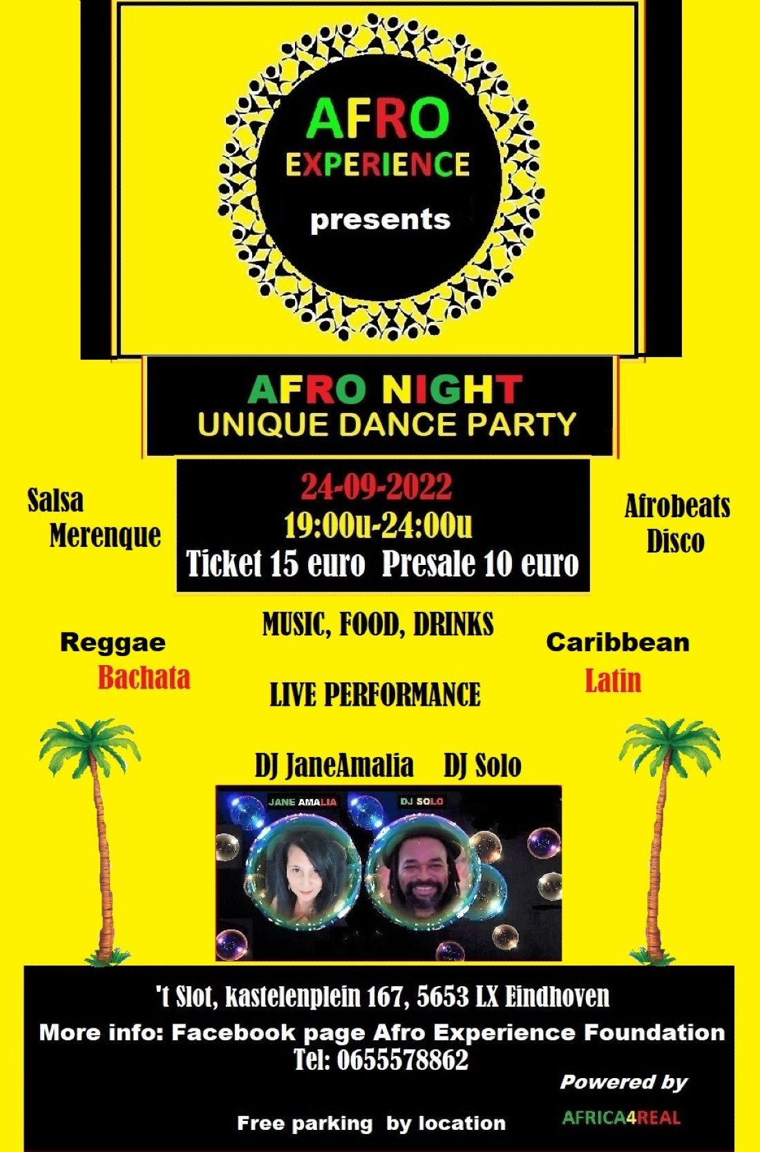 Afro Experience presents Afro Night at Wijkgebouw 't Slot, Eindhoven on 24th September, 2022