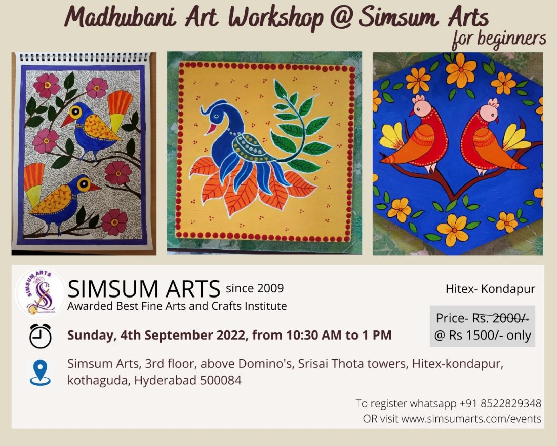 Madhubani Painting Workshop @ Simsum Arts Tickets | Simsum Arts, 3rd ...
