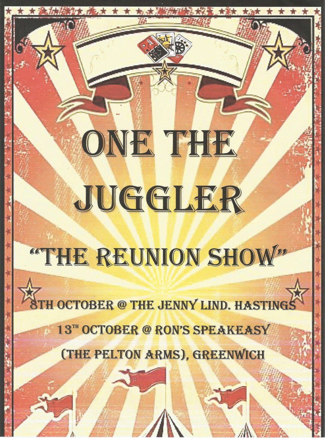 One the Juggler Reunion Show Tickets at The Pelton Arms, London on 13th ...