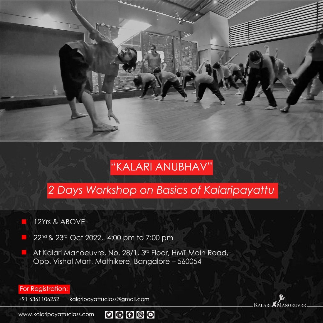 Kalari Anubhav ( Workshop on basics of Kalaripayattu) Tickets at Kalari ...