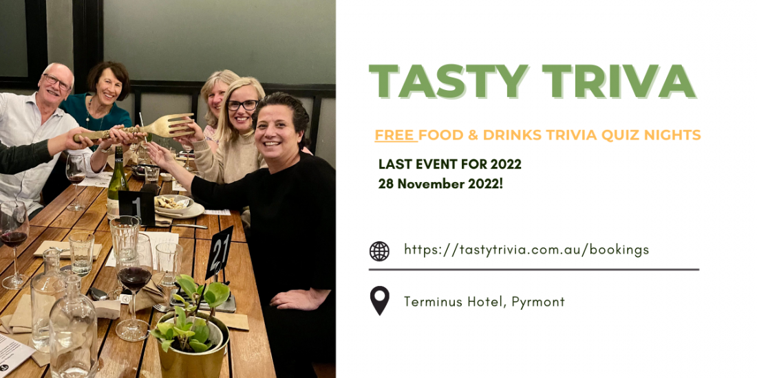 Tasty Trivia - Pyrmont Tickets at Terminus Hotel , Pyrmont on 28th ...