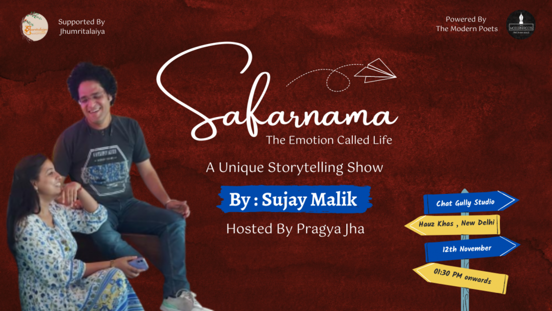 Safarnama | The Emotion Called Life | A Unique Storytelling Show By Sujay Malik Tickets at Chat ...