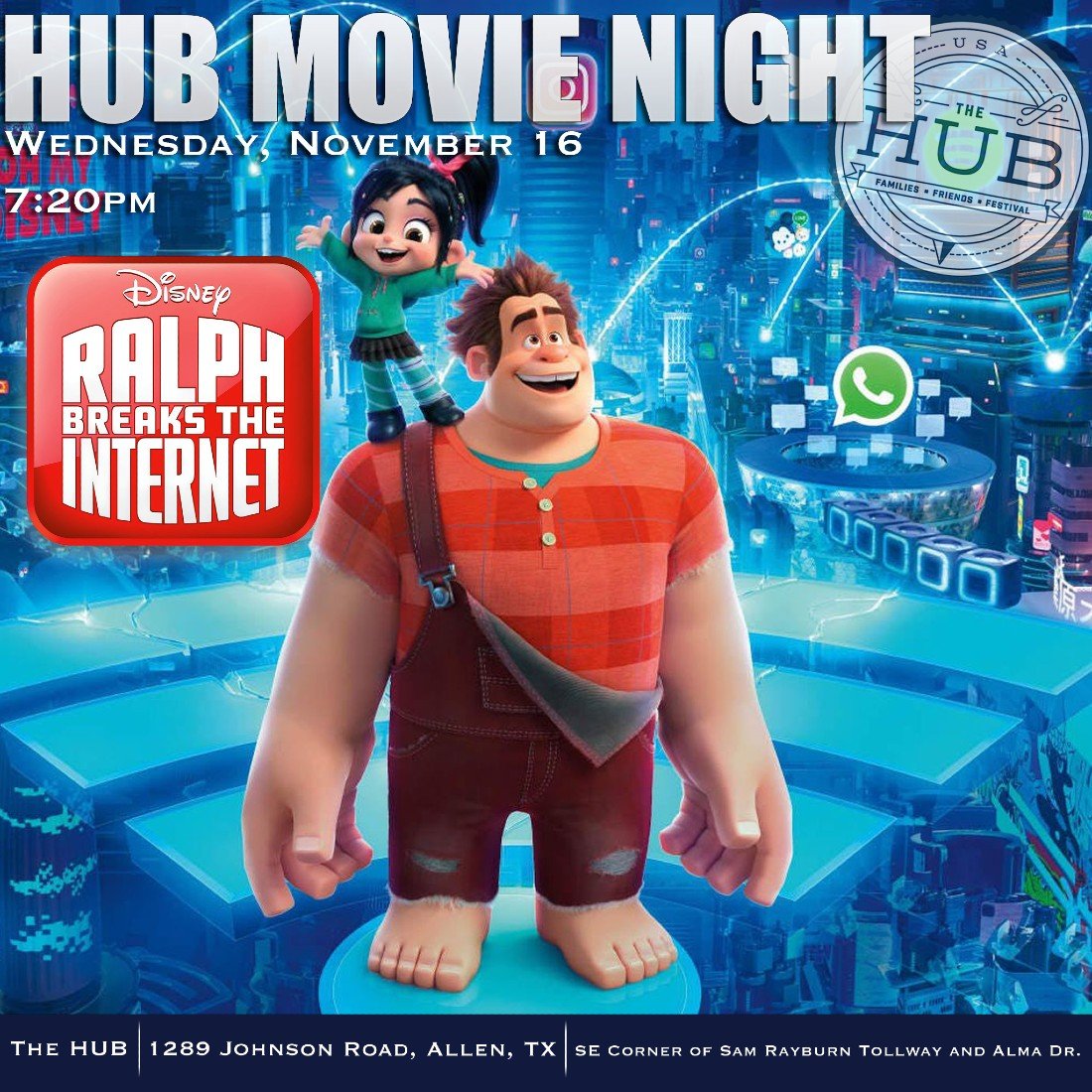 Movie Night Double Feature: Ralph Breaks The Internet at The HUB ...