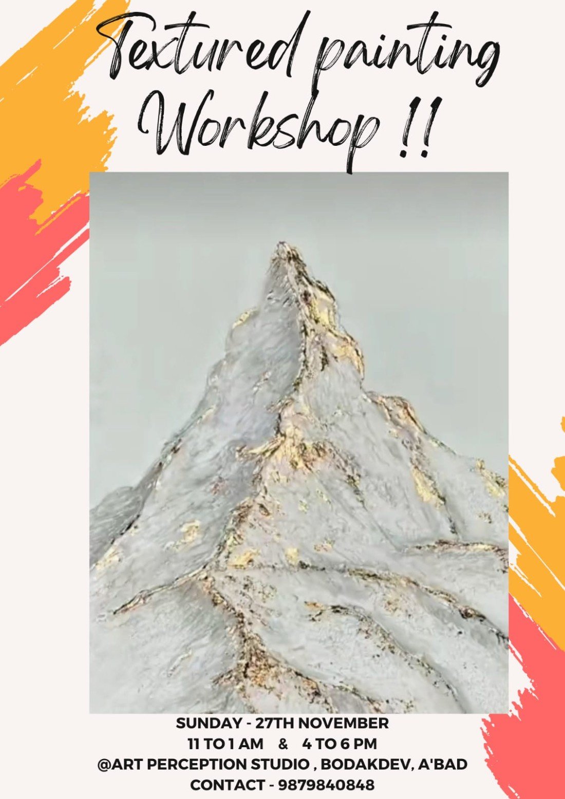 Texture Art Workshop Tickets Gallaria Tulip Ahmedabad GJ November 27 2022