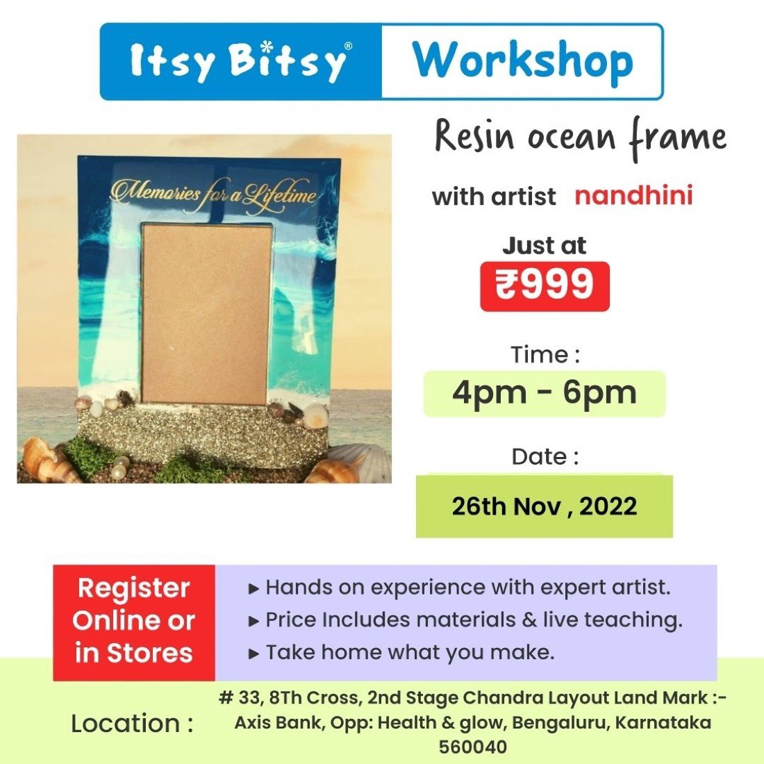 Resin Ocean Frame Tickets | Itsy Bitsy Chandra layout, Bangalore, KA ...