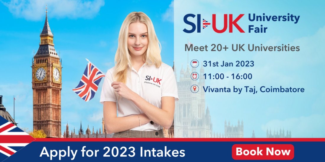 UK University Fair in Coimbatore on 31st January 2023 Tickets | Vivanta ...