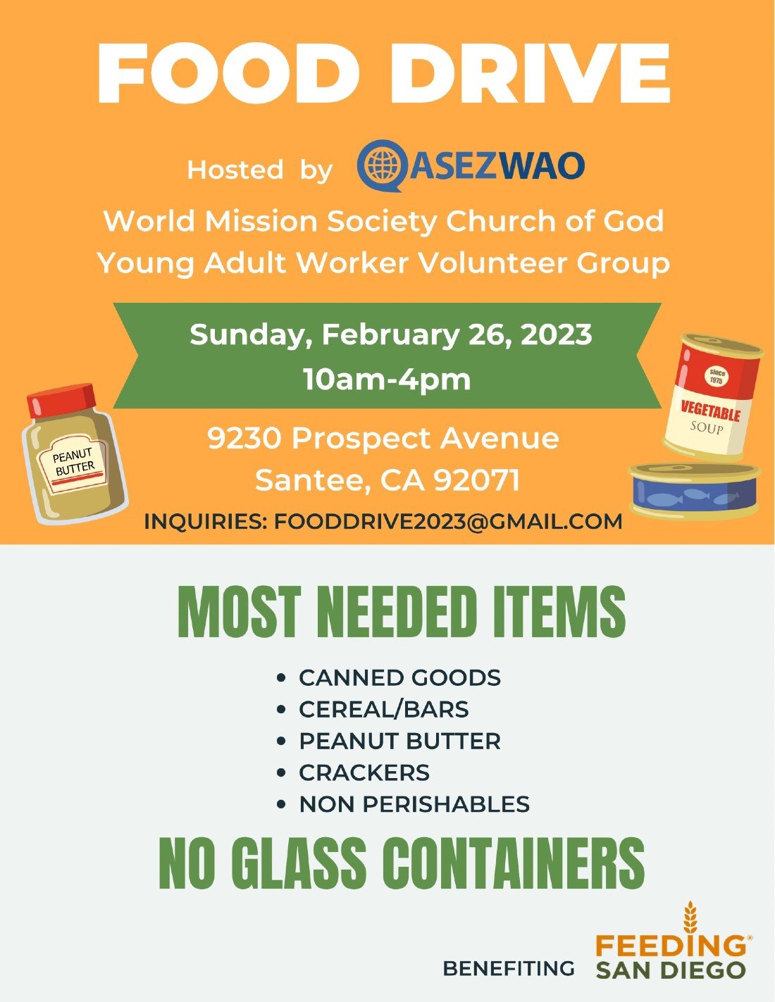 Food Drive in East County | Hosted by ASEZ WAO | World Mission Society ...