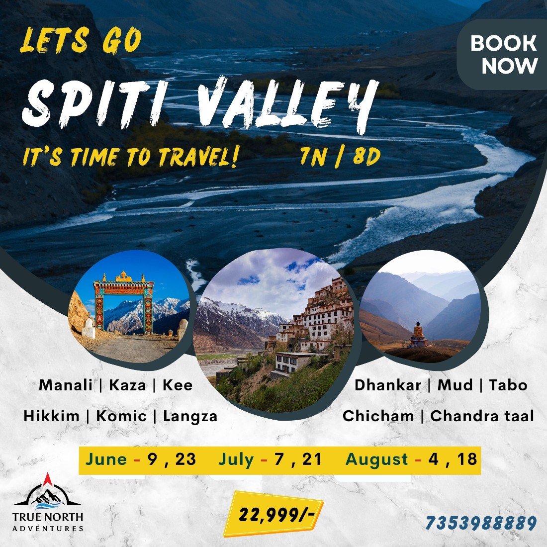 Road trip to Spiti Tickets at Manali on 21st April, 2023