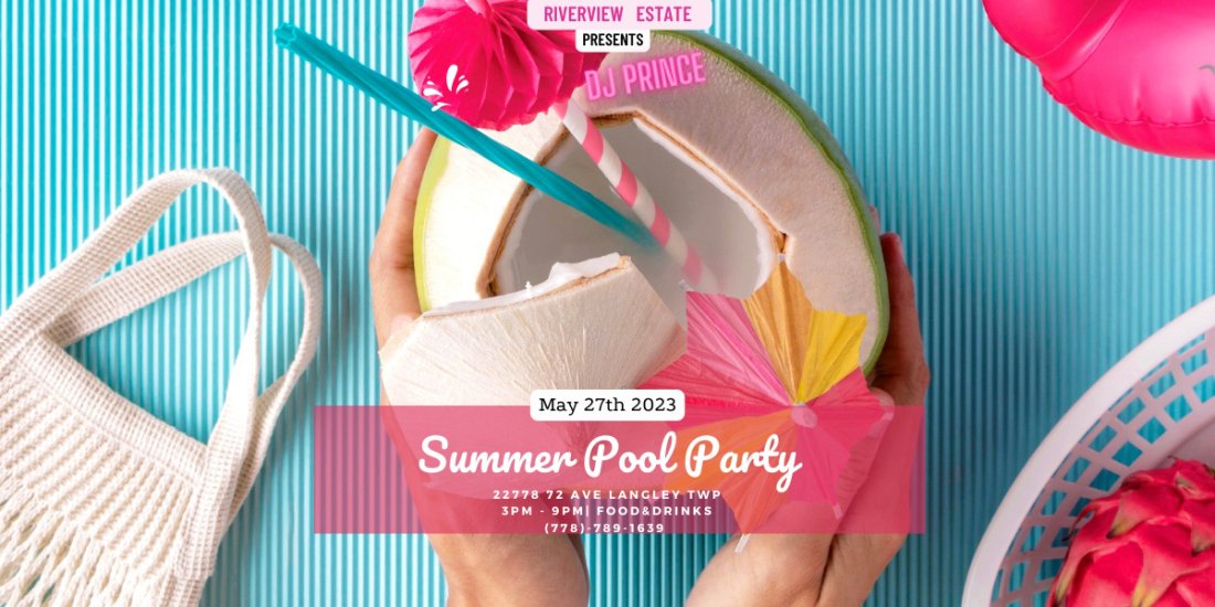 Pool Party on a Farm Tickets at RiverView Estate, Langley on 27th May, 2023