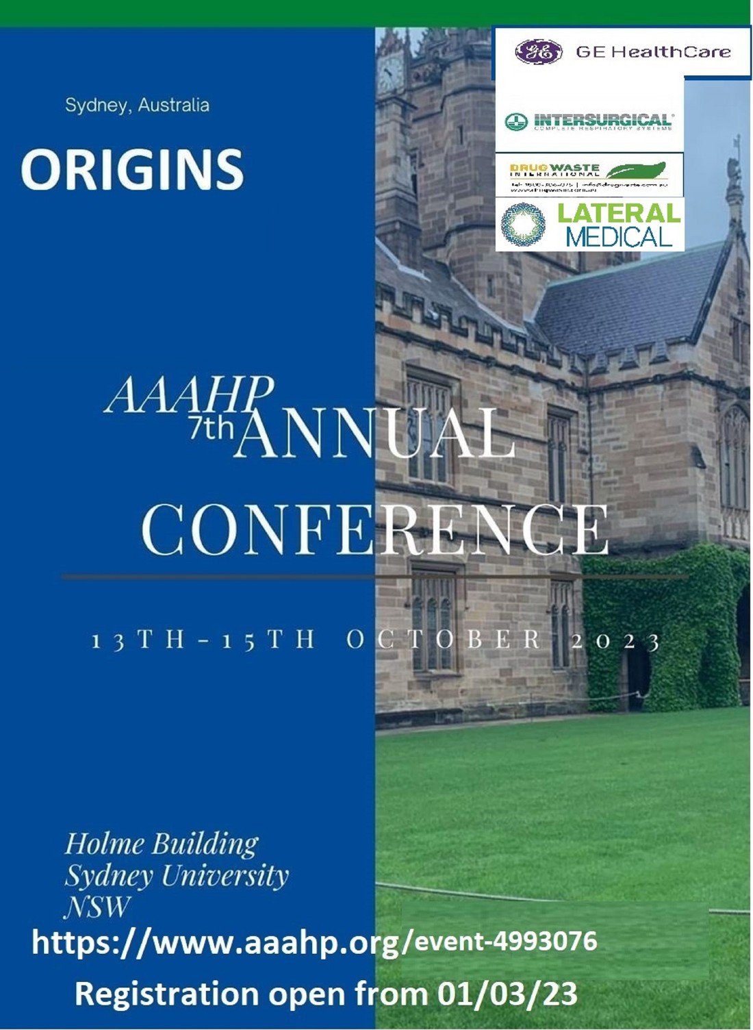AAAHP National Conference 2023 | Holme Building (A09), Science Road ...