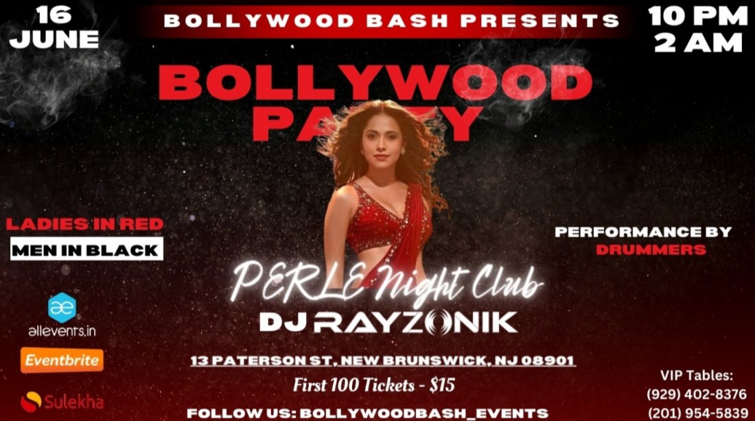 Bollywood Bash Desi Circus - DesiParty @ New Brunswick, NJ Tickets | Perle Night Club, New ...