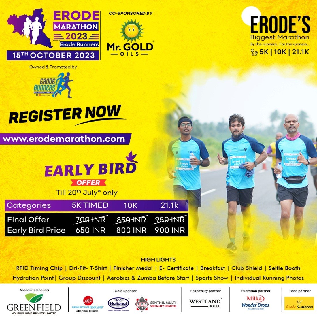 Erode Marathon 2023 Powered By Erode 360* | Erode | September 24, 2023