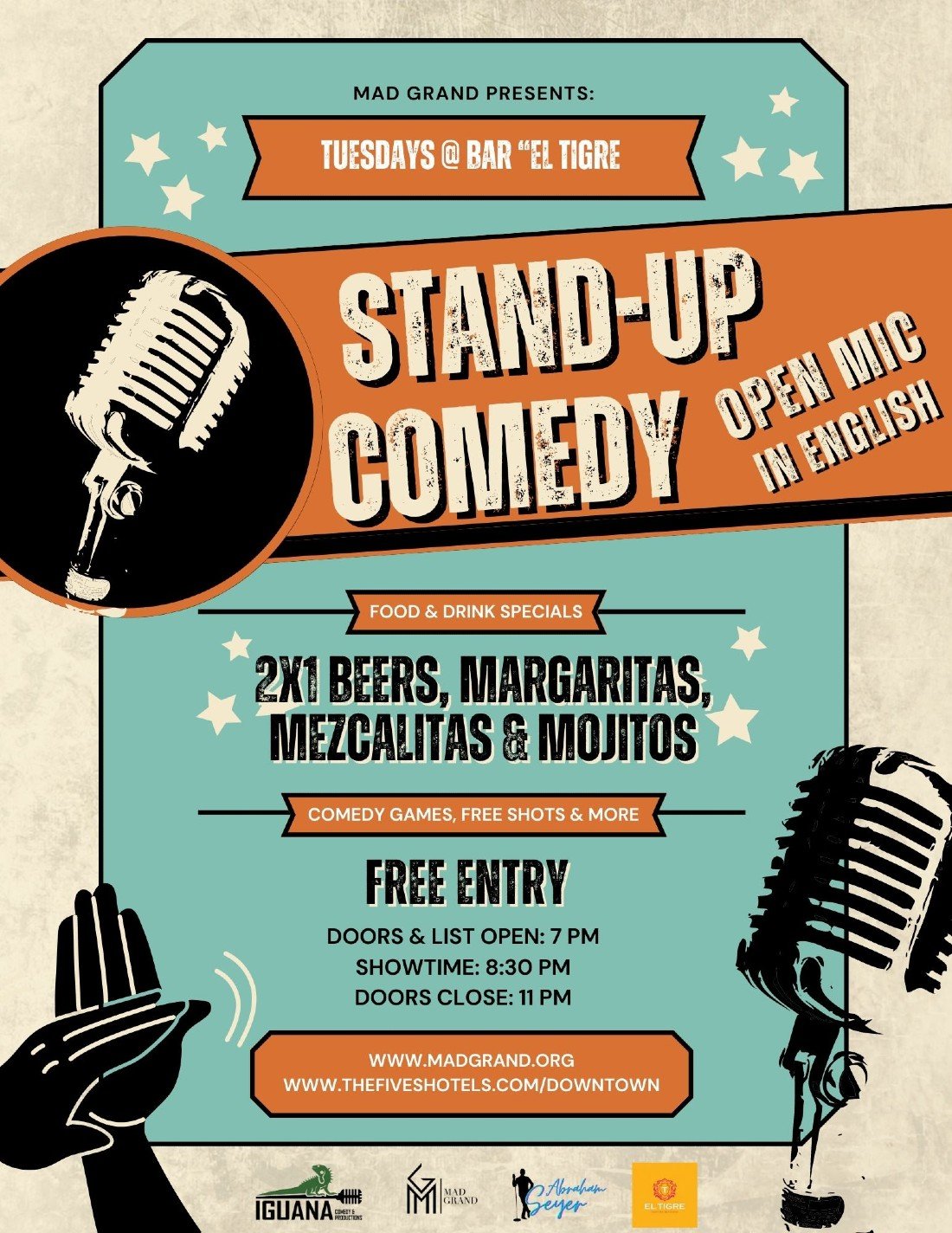 STAND-UP Comedy Open Mic @ Bar “El Tigre” in ENGLISH Tickets at Bar "El ...