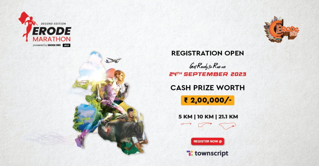 Erode Marathon 2023 Powered By Erode 360* at Erode on 24th September, 2023