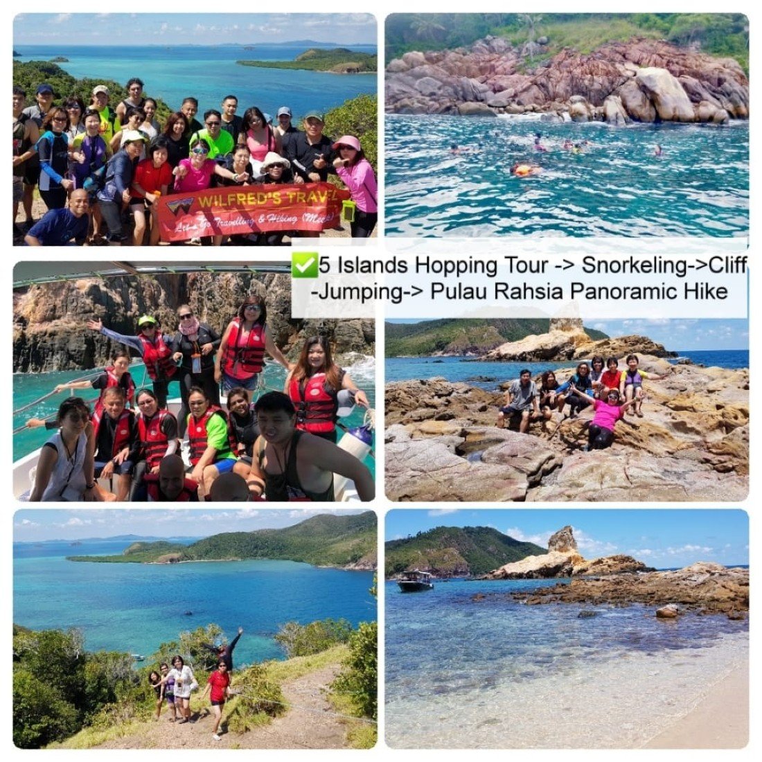 5 Islands Hopping?Snorkelling->Cliff-Jumping->Pulau Rahsia Hike->2D1N ...