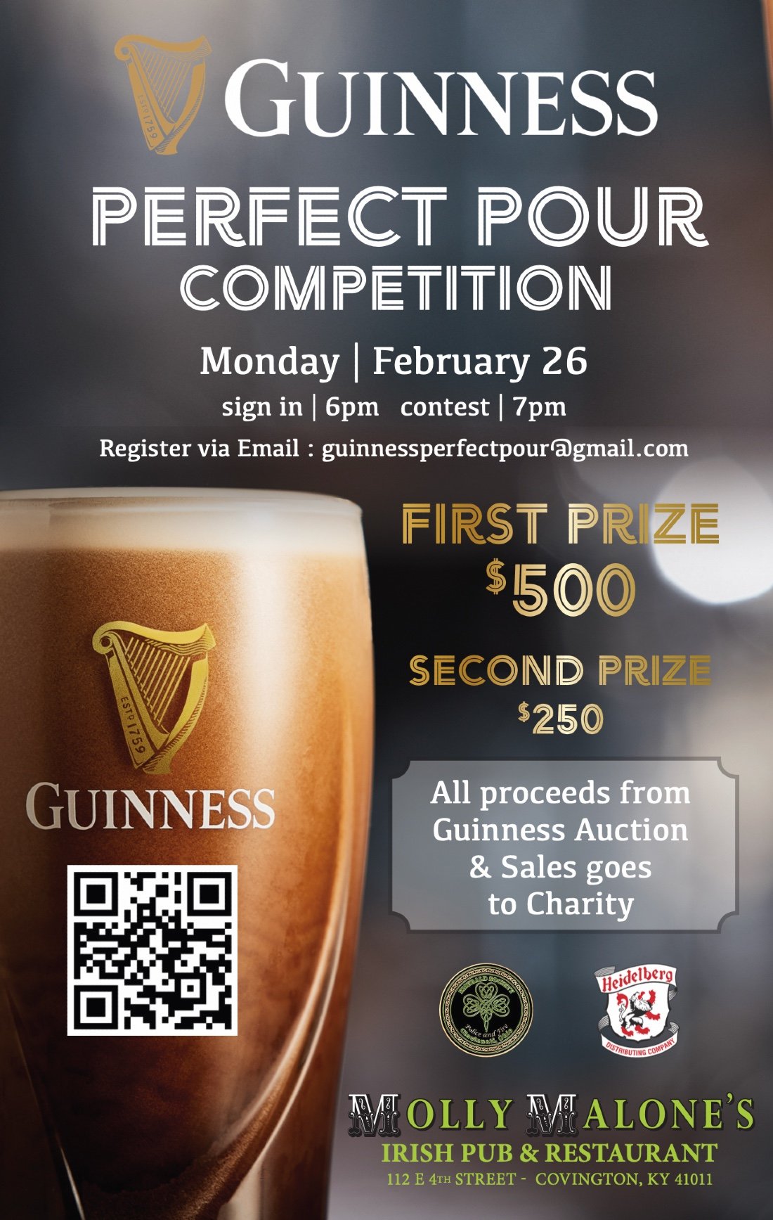 Guinness Perfect Pour 2024 Tickets at Molly Malone’s Covington on 26th ...