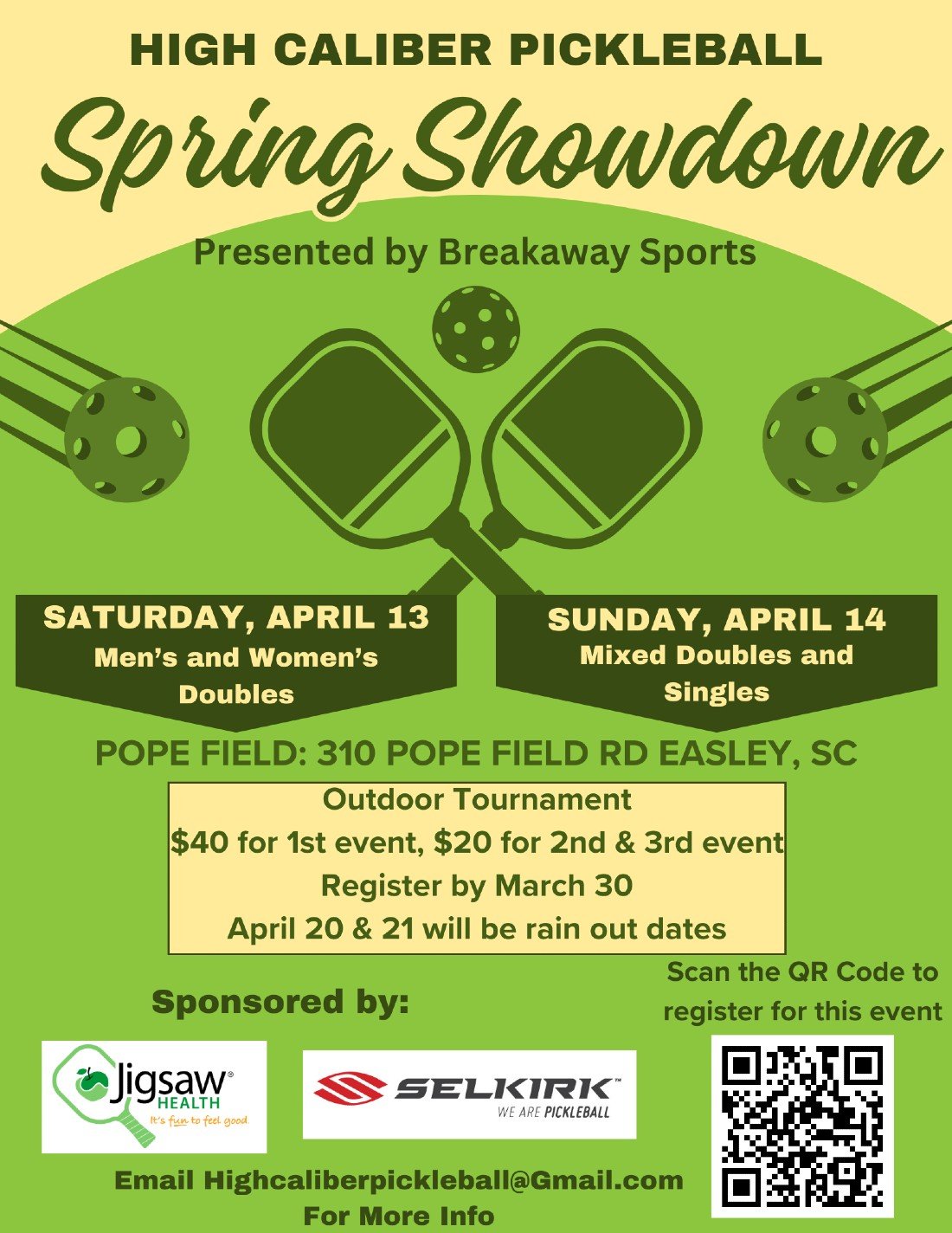 High Caliber Pickleball Spring Showdown | Pope Field Park, Pope Field ...