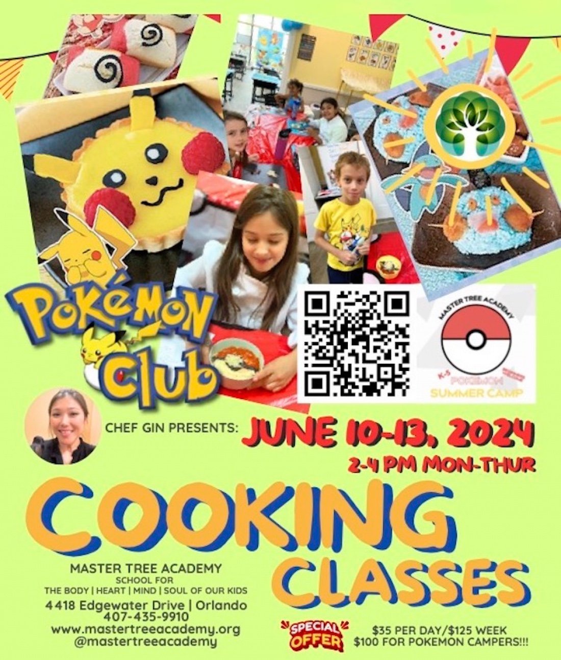 Pokemon Cooking Classes for Kids 5-12 years old at Master Tree Academy ...