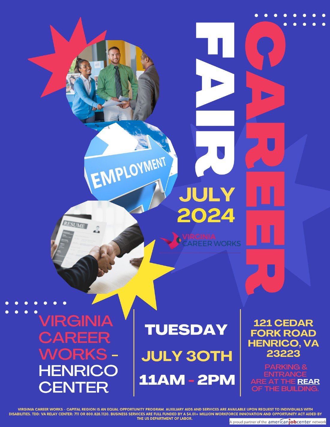 Virginia Career Works - Henrico Centers July 2024 Career Fair Tickets ...
