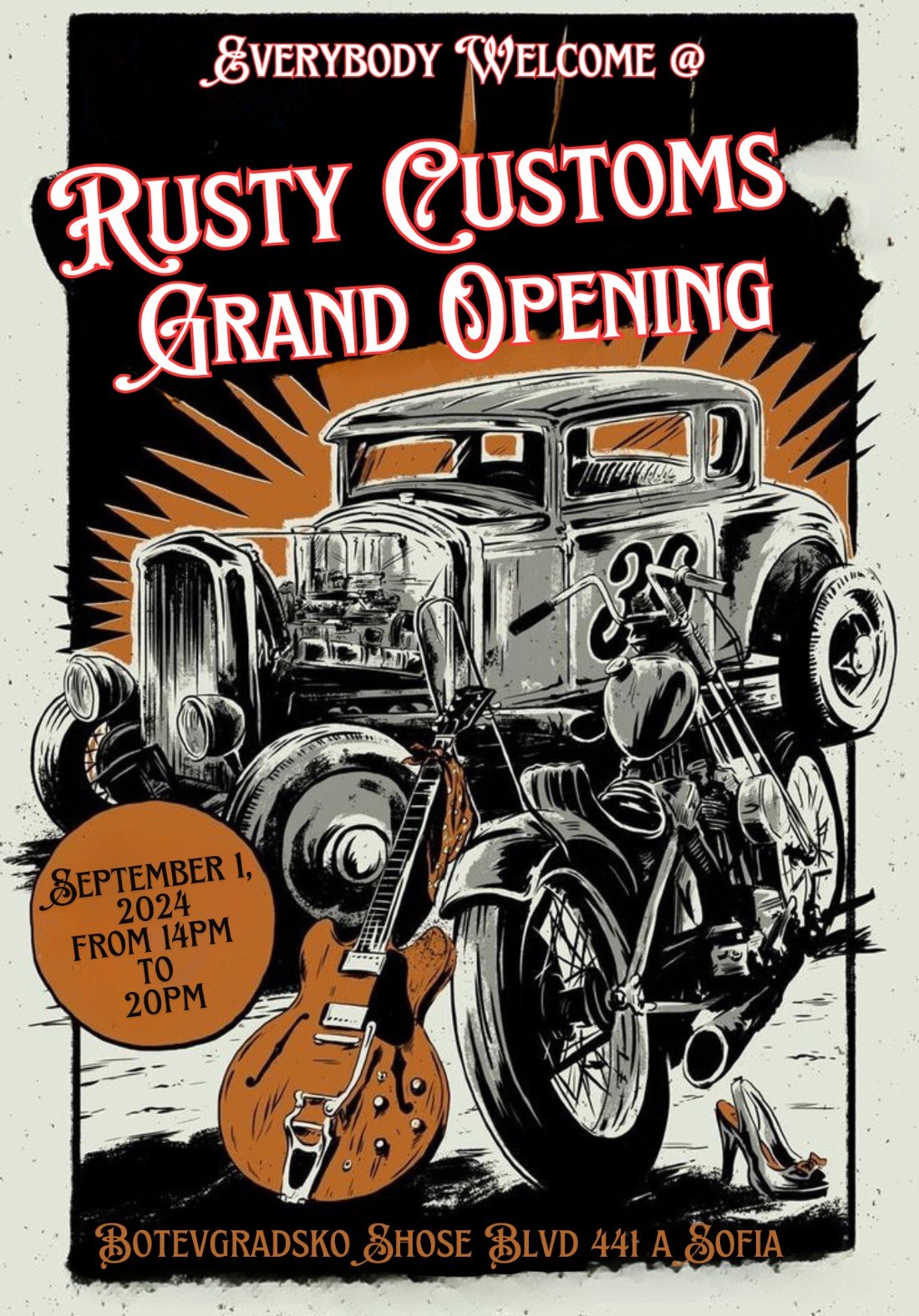 Rusty Customs Speedshop Grand Opening Tickets at Botevgradsko Shose ...