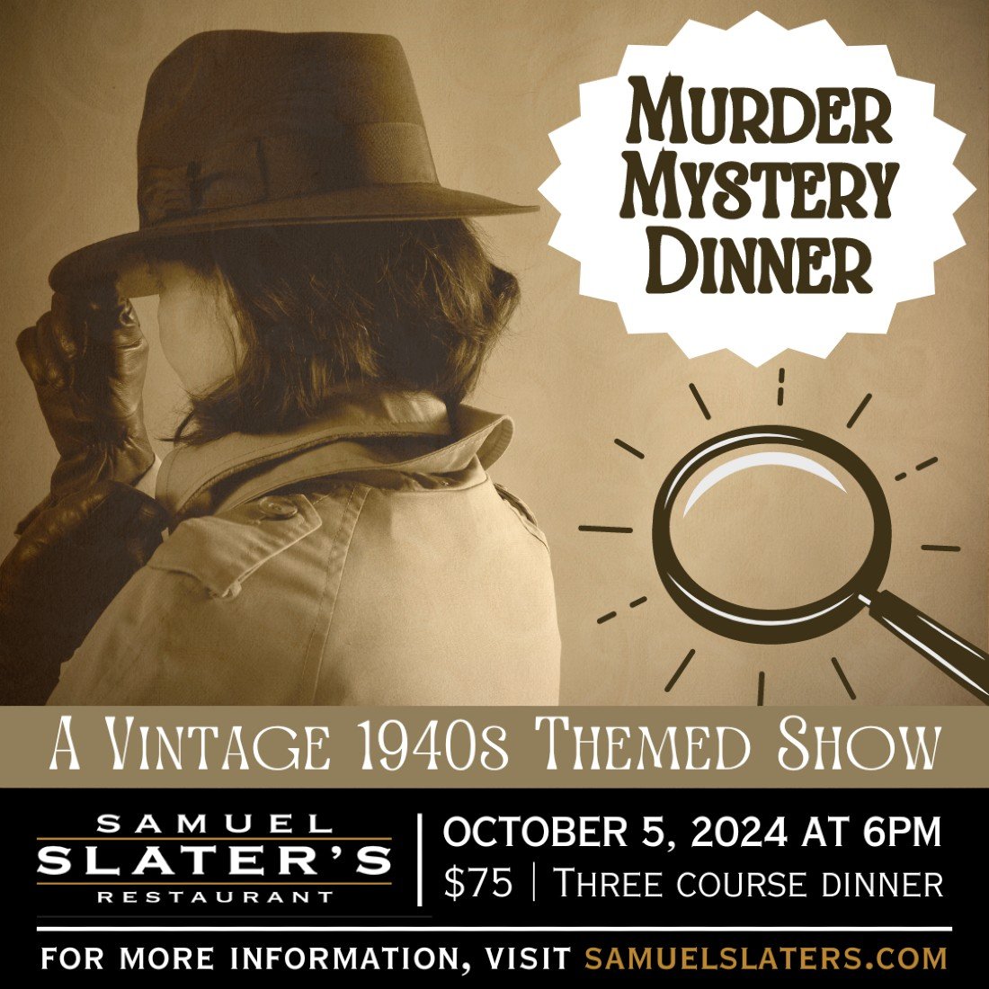 A Vintage Who Done It Murder Mystery Dinner | Samuel Slater's ...
