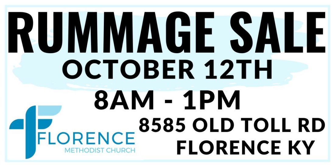 Large Indoor Rummage Sale Tickets at Florence Methodist Church on 12th ...