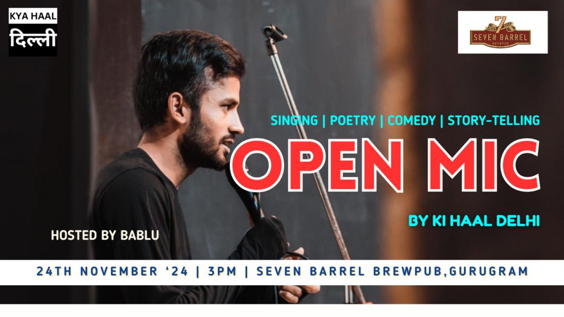 Open Mic In Gurgaon Tickets at Seven barrel brewpub, Gurugram , Gurgaon ...