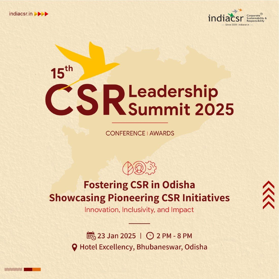 15th CSR Leadership Summit 2025 at Hotel Excellency Bhubaneswar on 23rd ...