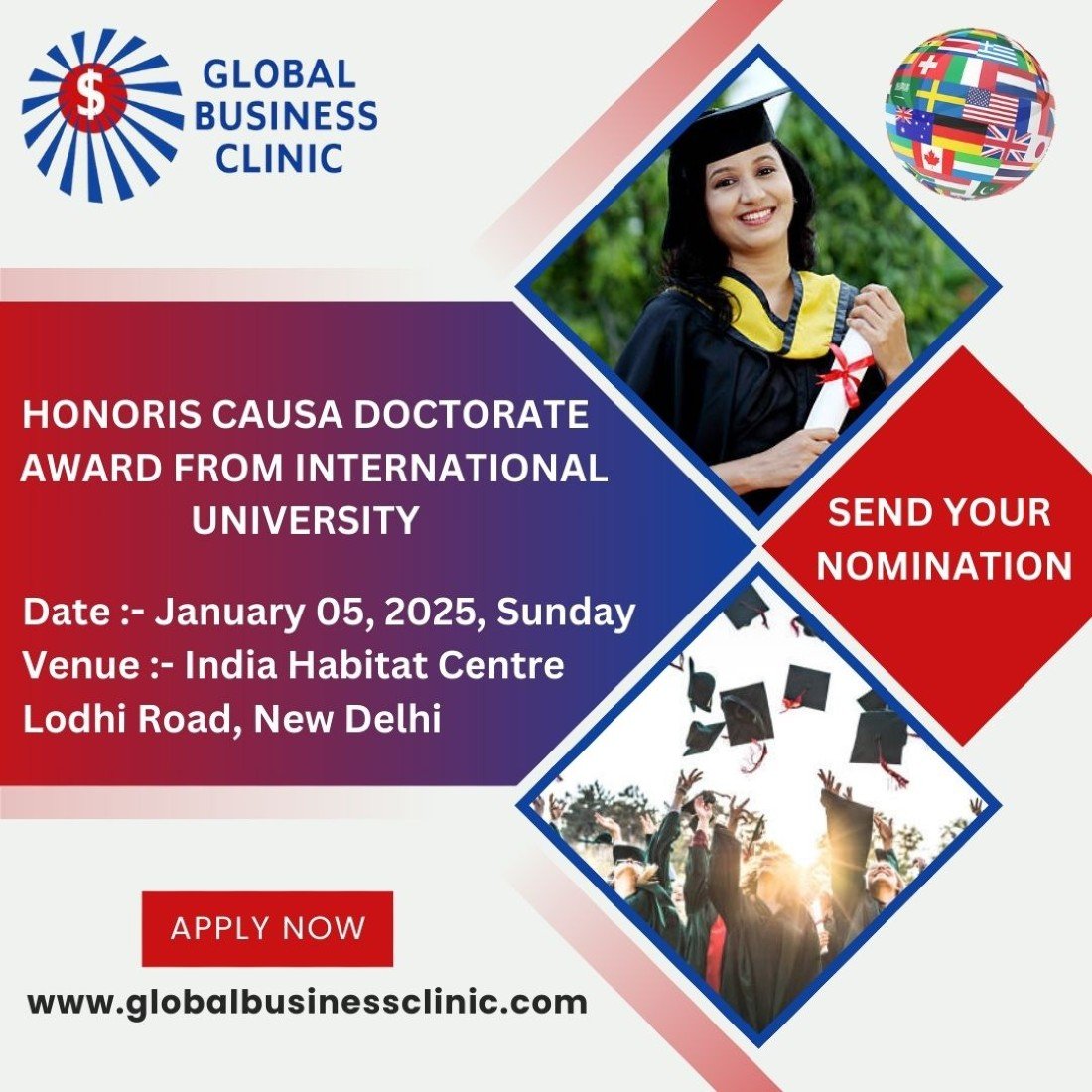 Honoris Causa Doctorate Award ceremony 2025 at New Delhi on 5th January ...