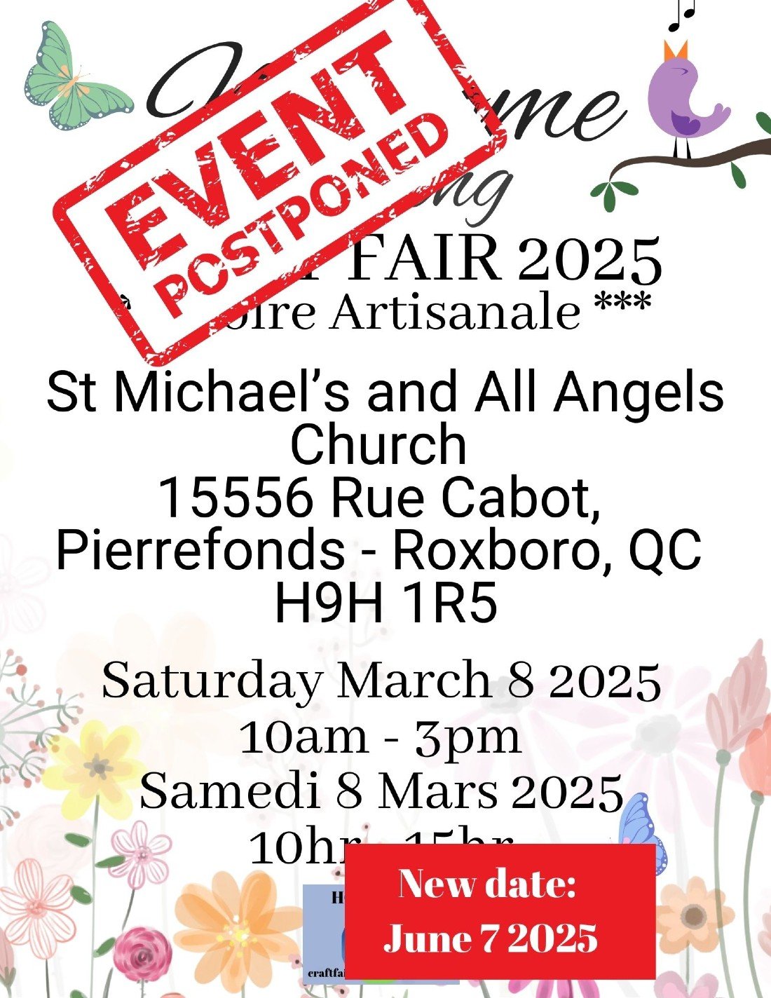 Welcome Spring Craft Fair 2025 - Foire Artisanale at St. Michael and ...