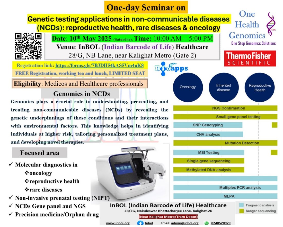 Genomics on NCDs: One Day (10th May) for Medicos and Healthcare ...
