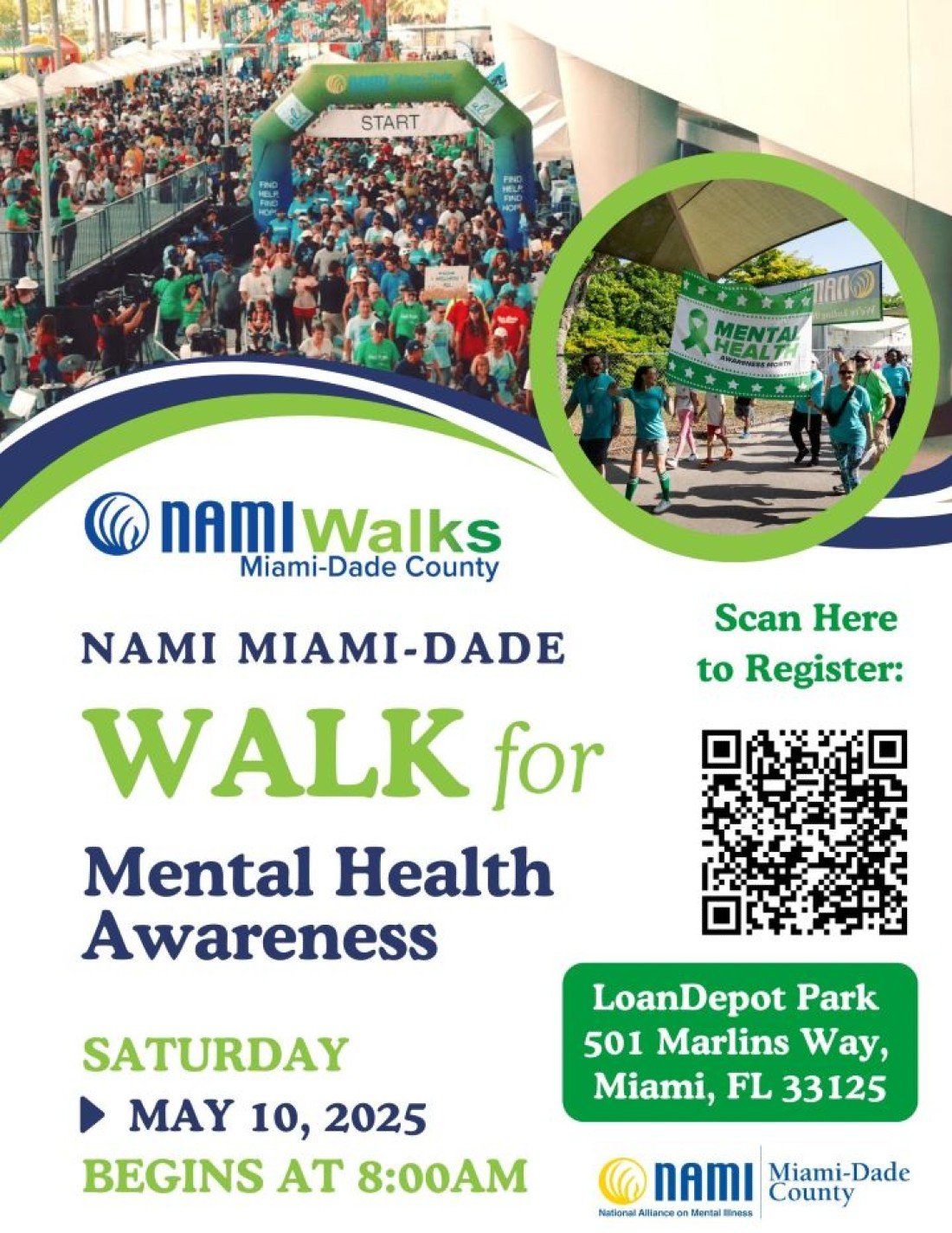 NAMI Miami-Dade Walk for Mental Health Awareness at LoanDepot Park ...
