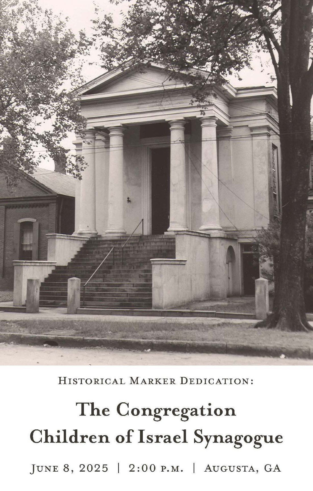 Historical Marker Dedication: The Congregation Children of Israel ...