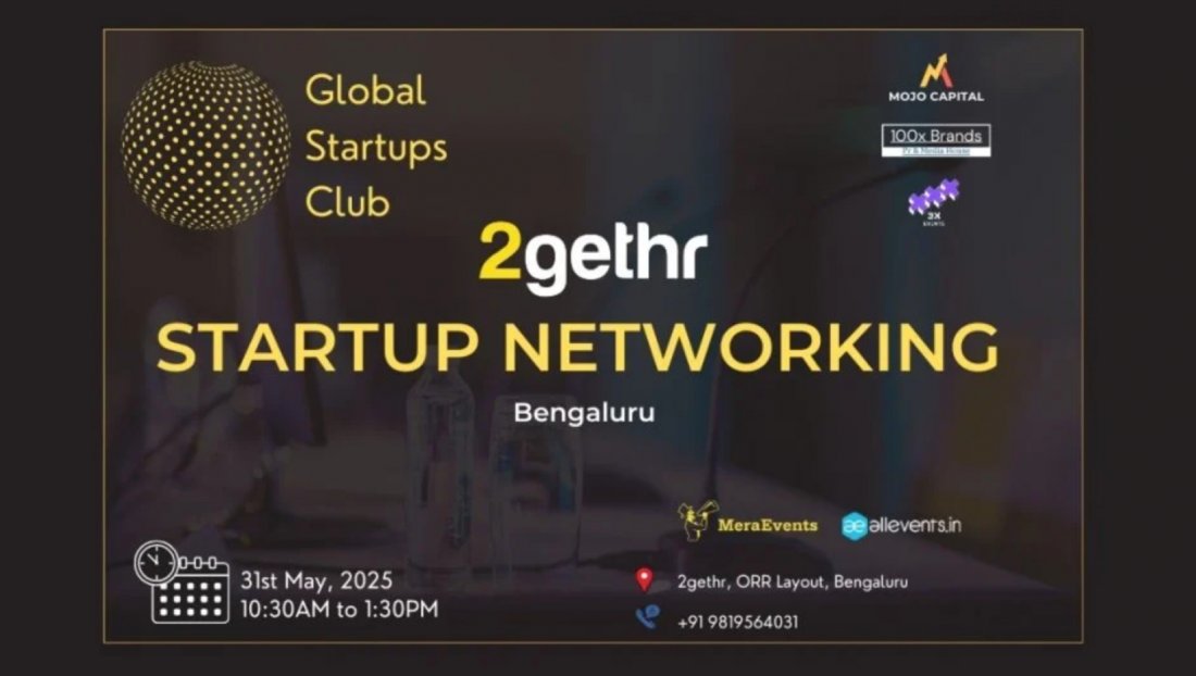 Bengaluru STARTUP NETWORKING 2025 Tickets at 2gethr @ Orr, Bangalore on 31st May, 2025