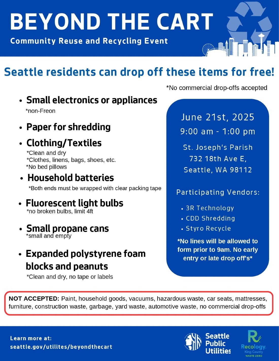 Recology & Seattle Public Utilities June Beyond the Cart Event at St ...