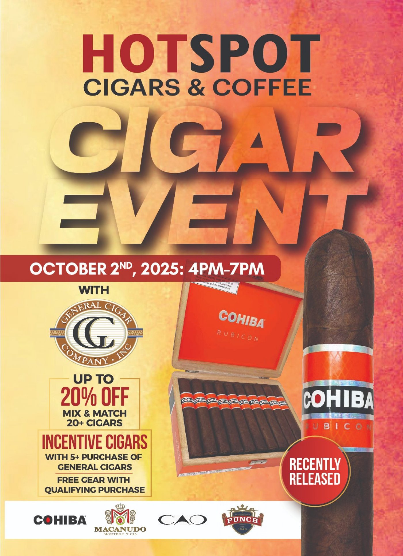 Cigar Event with Cohiba-Macanudo-Punch and CAO at Hot Spot Cigars ...