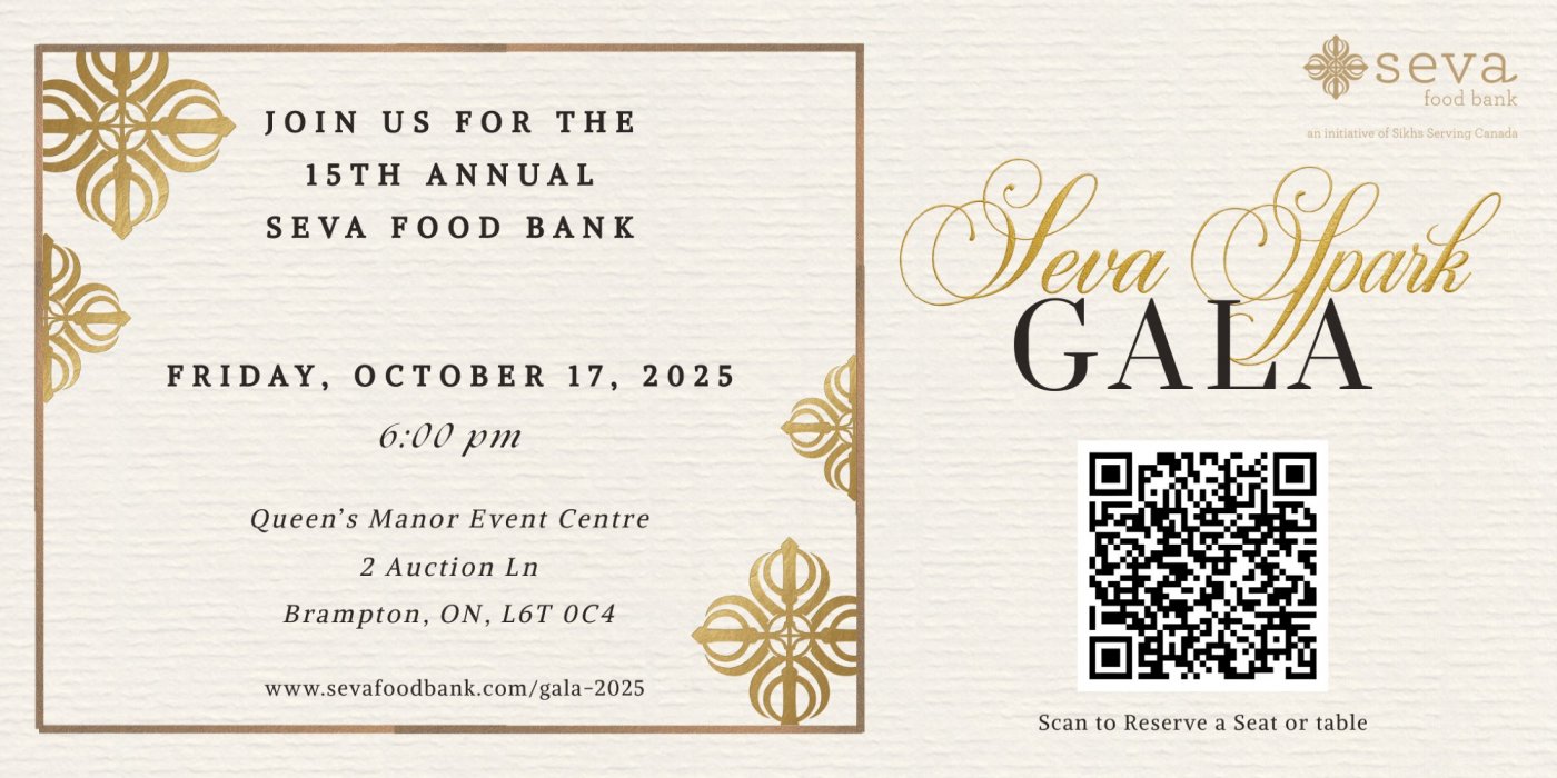 Seva Spark Gala 2025 | Queen's Manor Event Centre, Brampton, ON ...