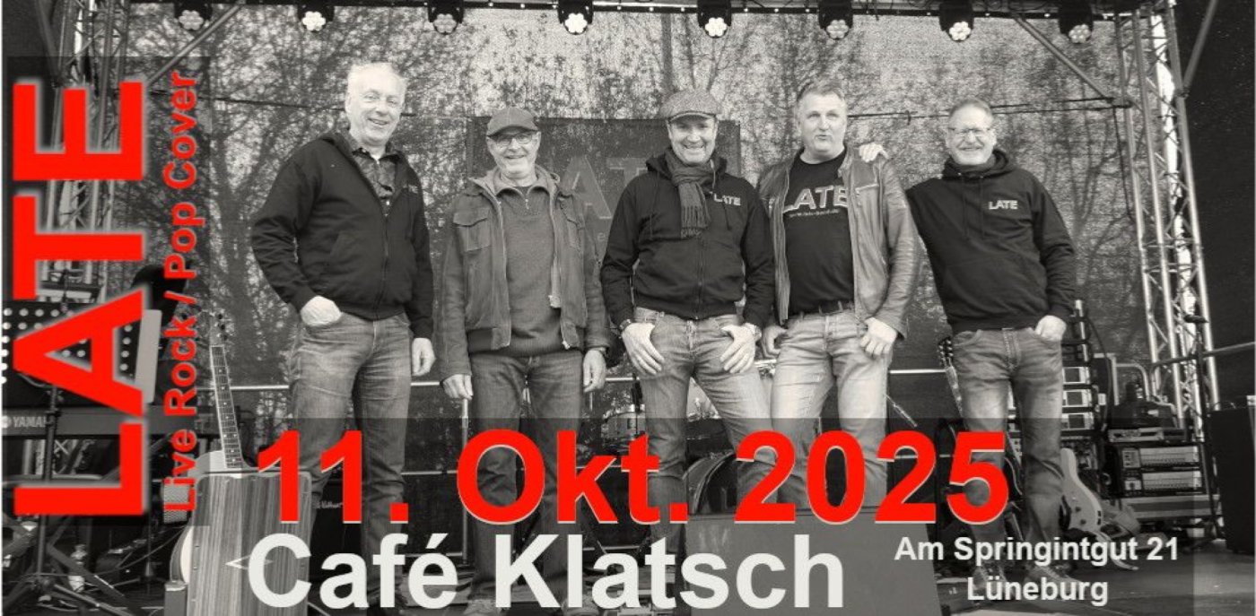 LATE (Band) Rock / Pop Cover Live at Café Klatsch, Lüneburg on 11th ...