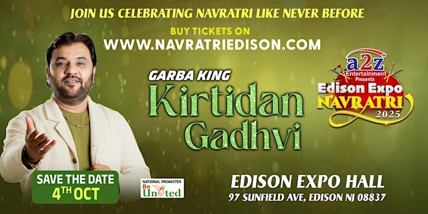 Garba With Kirtidan Gadhvi @ EDISON EXPO NEW JERSEY Navratri at New ...