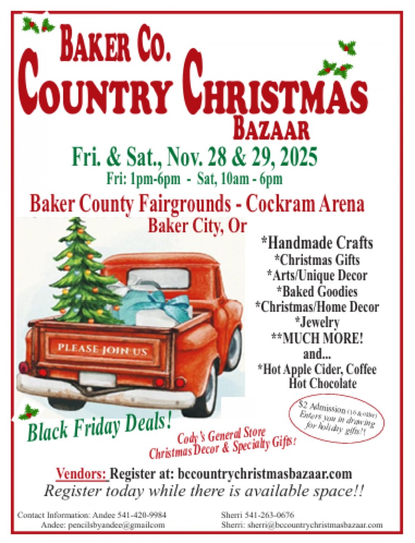 Baker Co. Country Christmas Bazaar | Baker County Fairgrounds, Baker ...