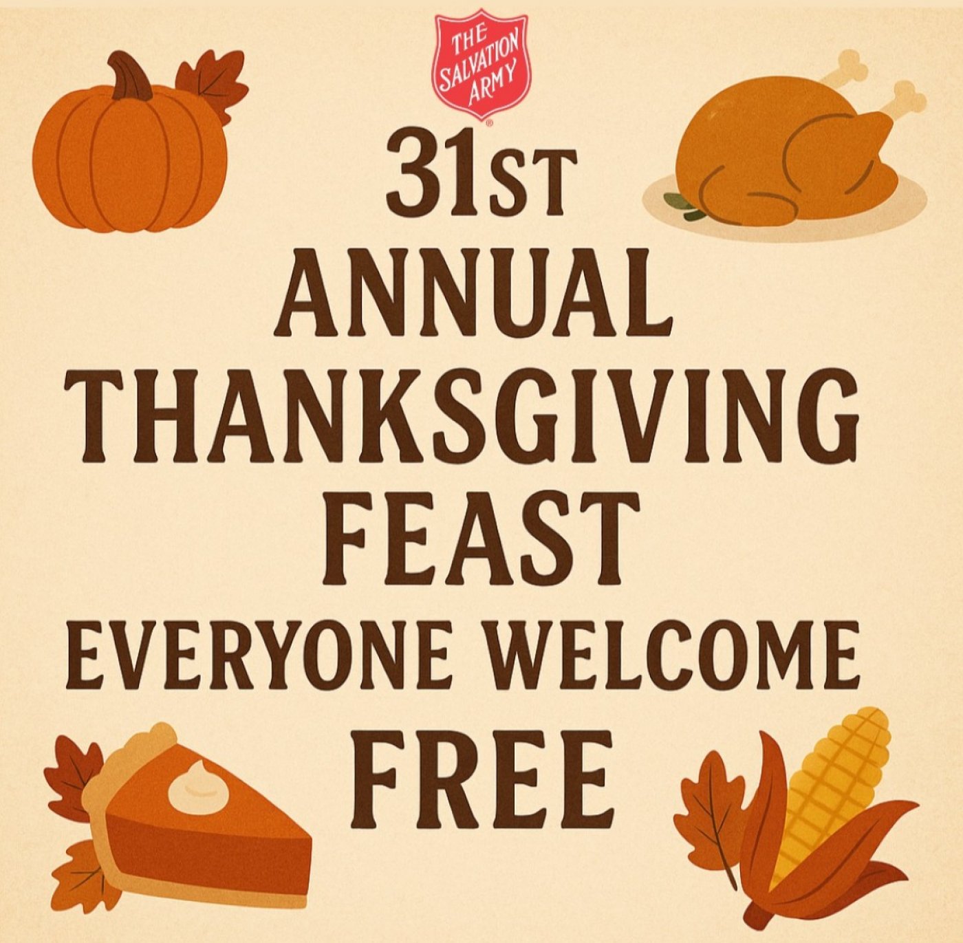 Annual Thanksgiving Feast at The Salvation Army Corp Office, Danville ...