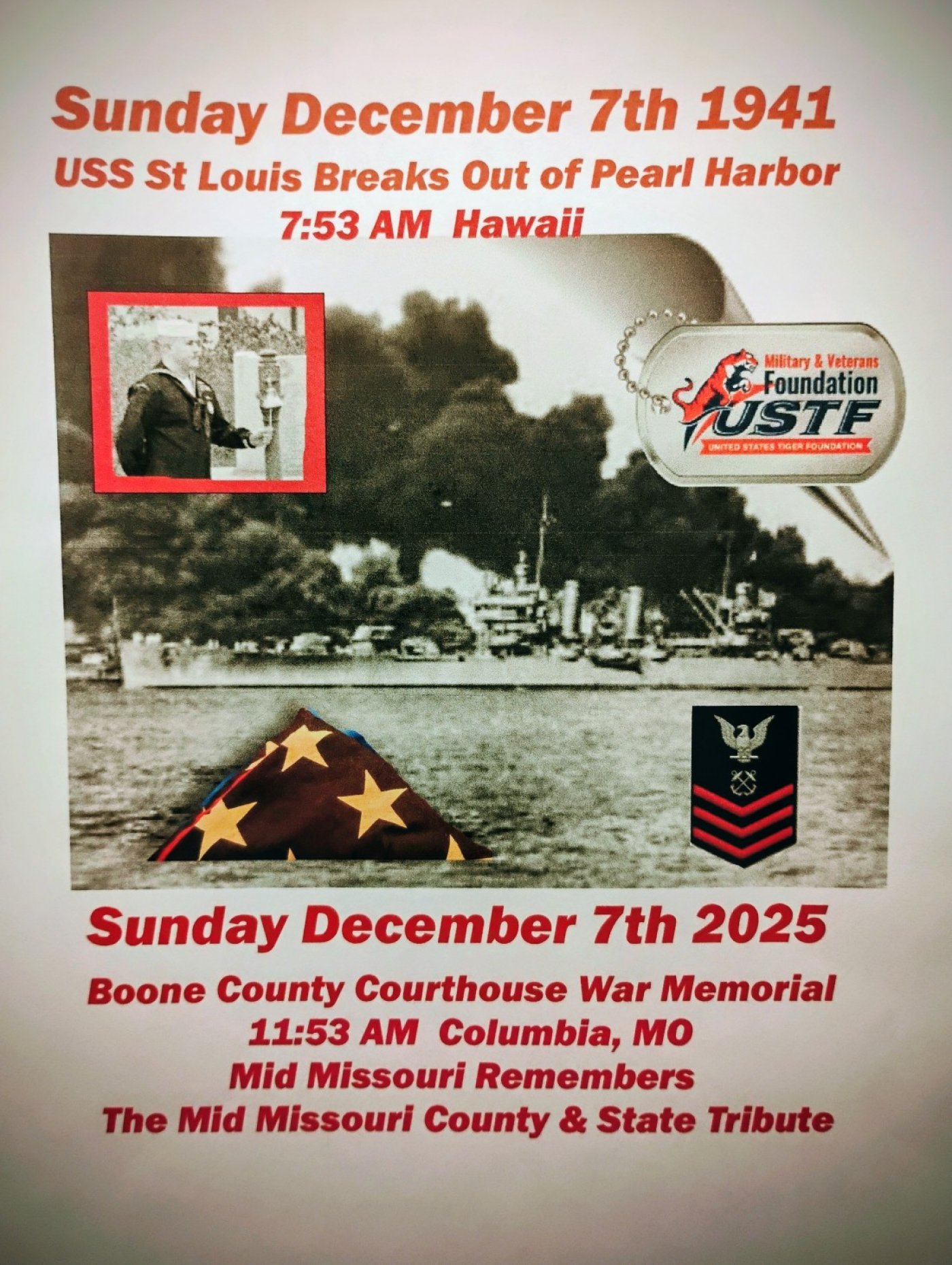 Pearl Harbor Remembrance Day Mid Missouri State Tribute Tickets at ...