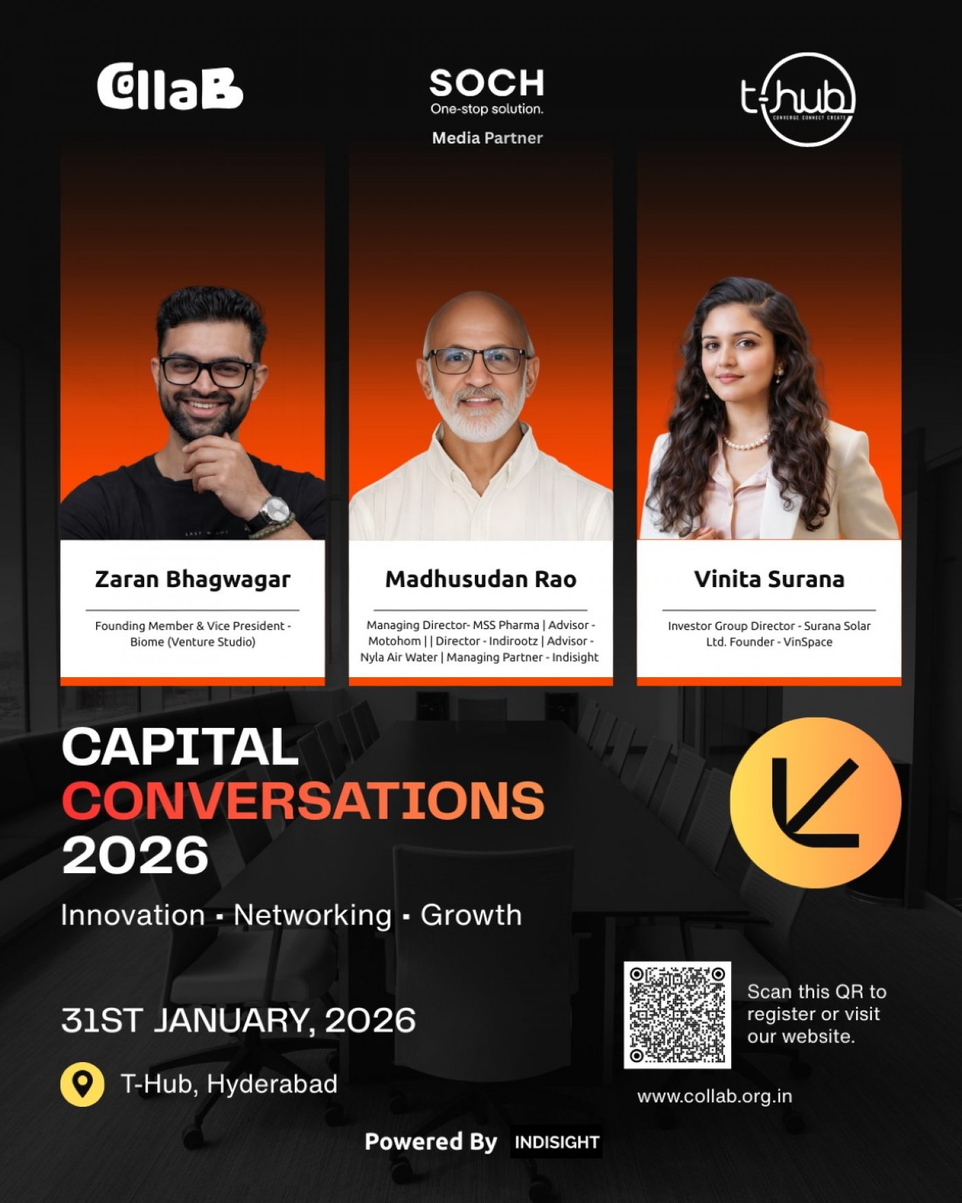 Capital Conversations 2026 - T Hub Tickets at T-Hub, Hyderabad on 31st ...