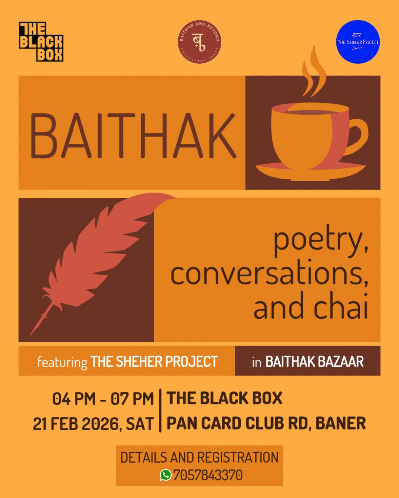 Baithak: Open Poetry Gathering Tickets at The Black Box, Pan Card Club ...